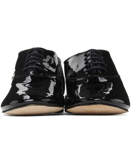 Repetto Logo Oxford Shoes in Black | Lyst