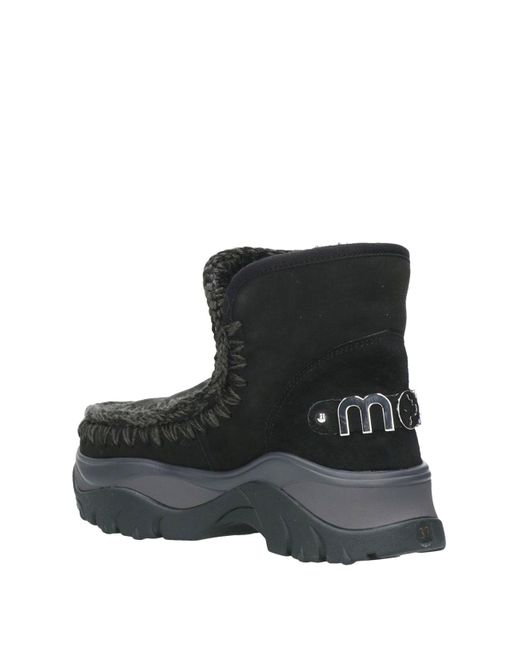 Mou Logo Thick Sole Boots in Black | Lyst