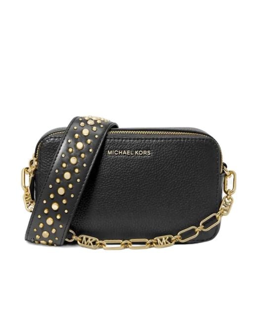 Michael Kors Logo Logo Satchel Bag in Black | Lyst