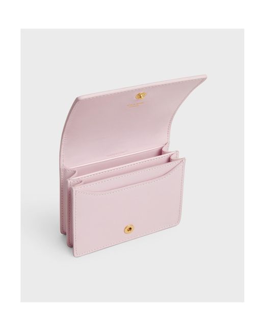 Celine Triomphe Business Card Holder in Pink | Lyst