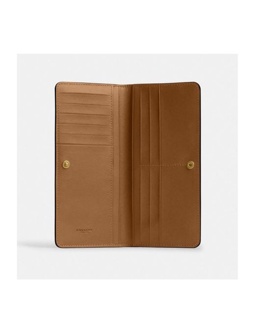 COACH Logo Wallet in Brown | Lyst
