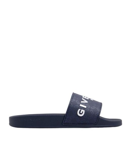 Givenchy Slide Flat Sandals in Blue for Men | Lyst