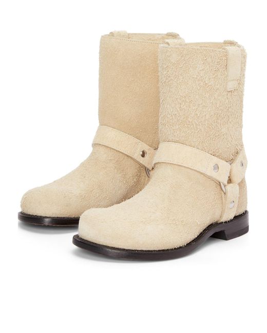 Loewe Matte Campo Boots in Natural | Lyst
