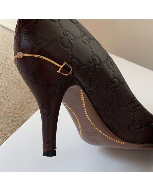 Gucci Logo High Heels in Black | Lyst