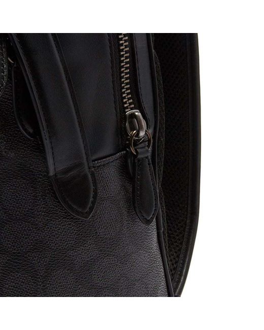 COACH Signature Canvas Backpack in Black for Men | Lyst