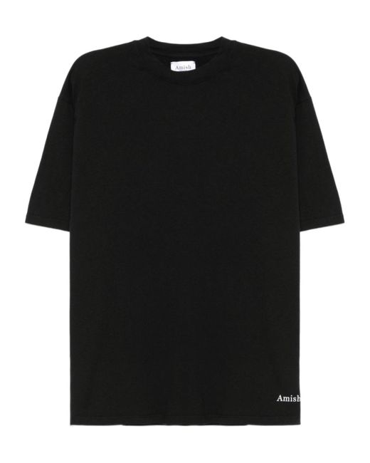 AMISH Logo-Print T-Shirt in Black for Men | Lyst
