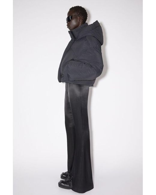 Acne Studios Hooded Puffer Jacket in Black | Lyst