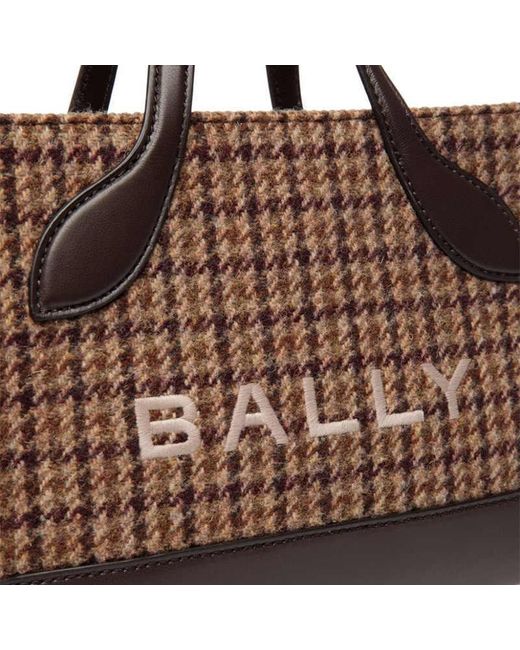 Bally Mini Bar Tote Bag in Brown | Lyst