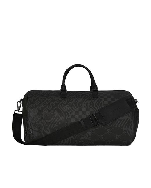 Sprayground Check Duffel in Black for Men | Lyst