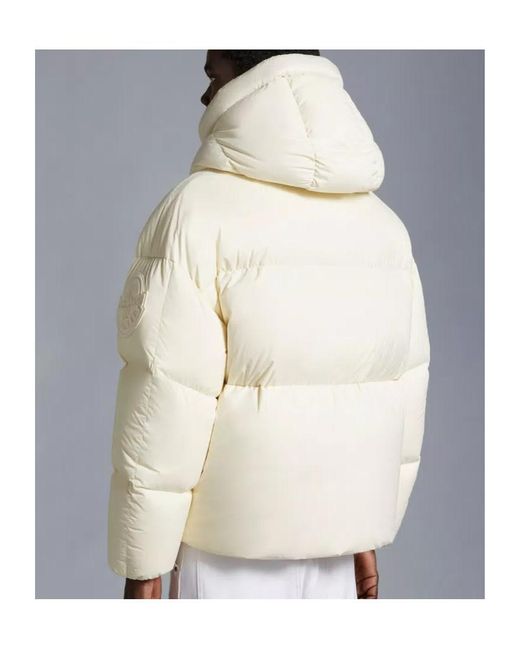 Moncler Antila Logo Sticker Down Jacket in Natural for Men | Lyst