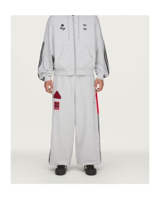 adidas X Willy Chavarria Logo-Patch Side-Stripe Track Pants in Grey for ...