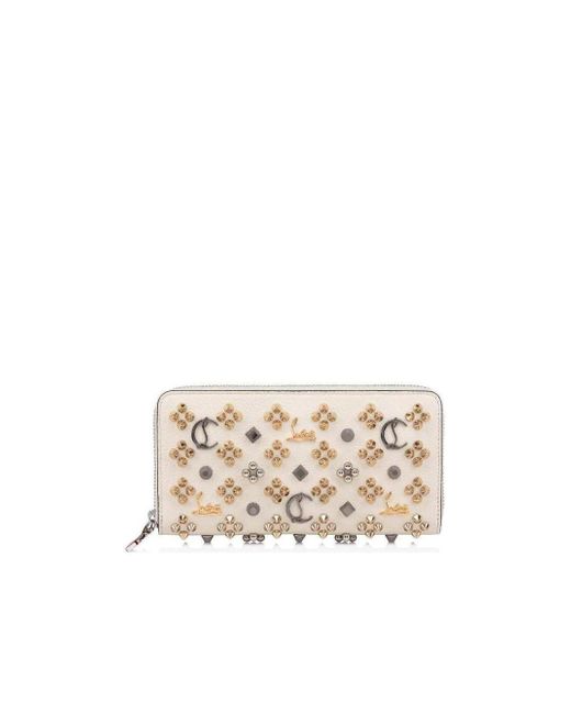 Christian Louboutin Logo Long Purse in Natural | Lyst