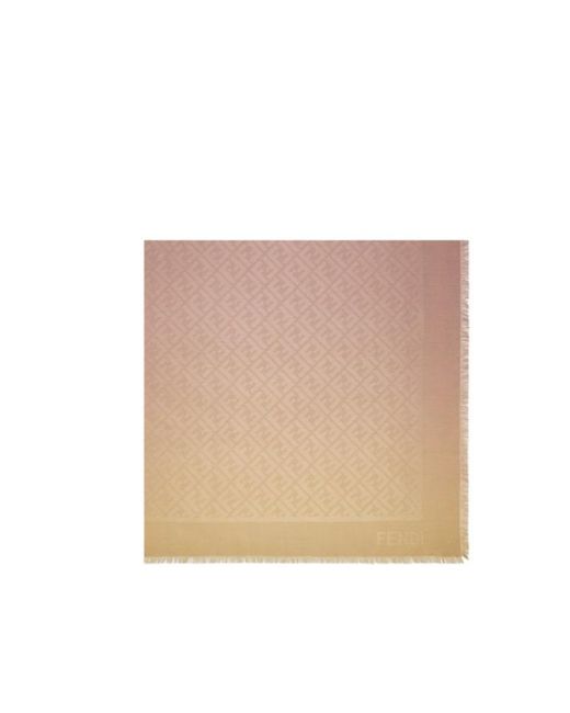 Fendi Gradient Color Scarf in Natural | Lyst