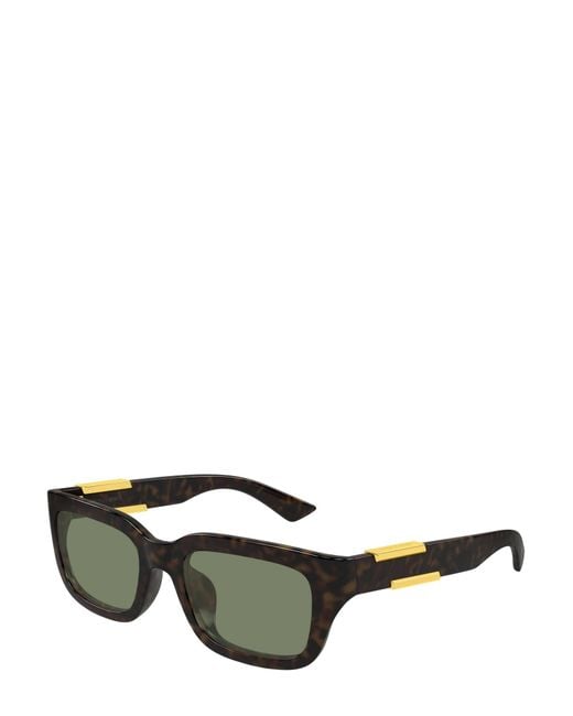 Bottega Veneta Eyewear Rectangle Frame Sunglasses in Green for Men ...