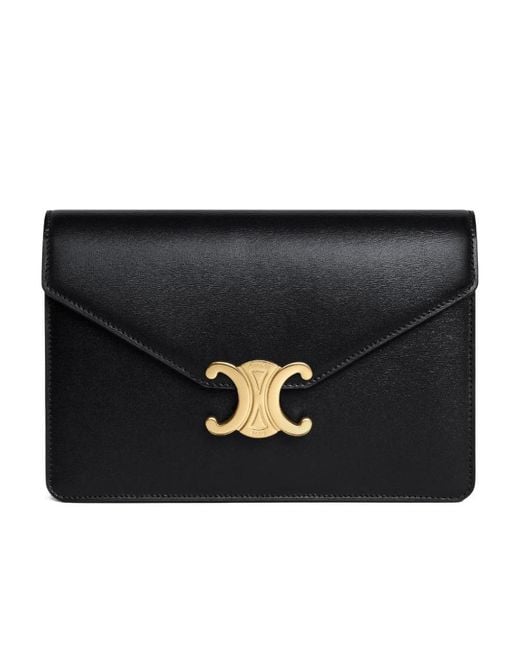 Celine Wallet On Chain Margo in Black | Lyst