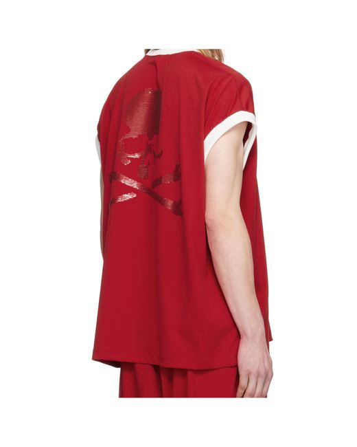 Mastermind Japan Crew Neck Vest in Red for Men | Lyst