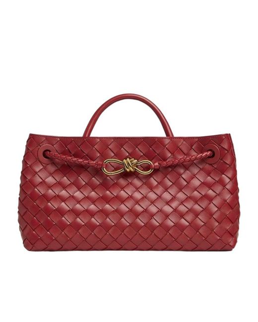 Bottega Veneta Single Handle Shoulder Bag in Red | Lyst