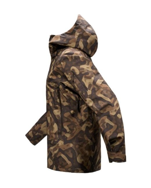 Arc'teryx Sabre Gore-Tex Printed Jacket in Brown for Men | Lyst UK
