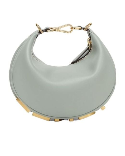 Fendi Graphy Mini Shoulder Bag in Gray | Lyst