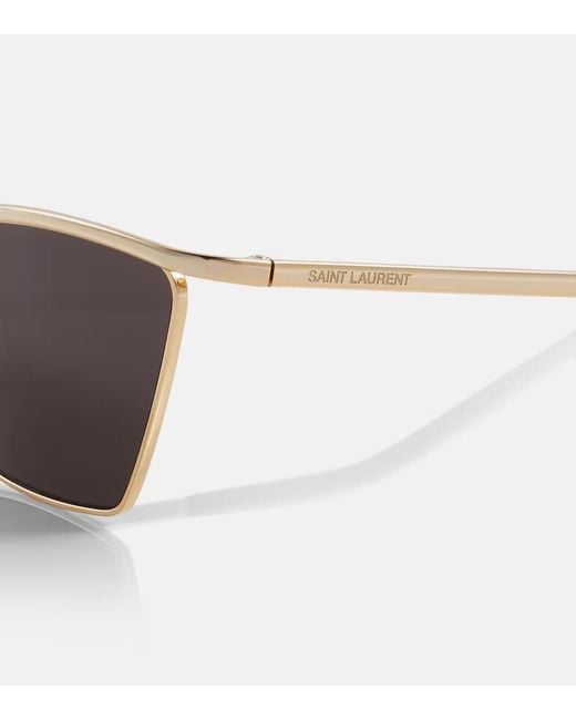 Saint Laurent Sl 637 Cat-Eye Sunglasses in White | Lyst UK