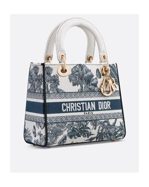 Dior Iviera Medium Lady D-Lite Bag in Blue | Lyst