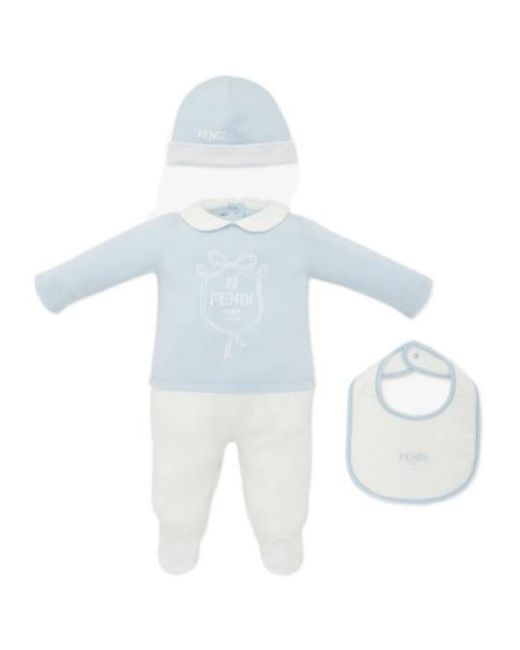 Fendi Logo Baby Set in White | Lyst