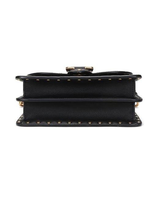 COACH Rivet Detail Shoulder Bag in Black | Lyst