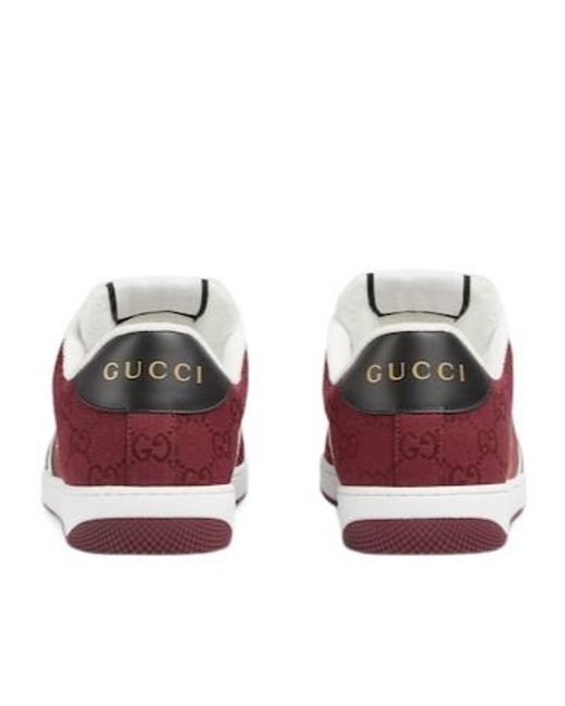Gucci Screener Series Sports Skate Shoes in Red for Men | Lyst