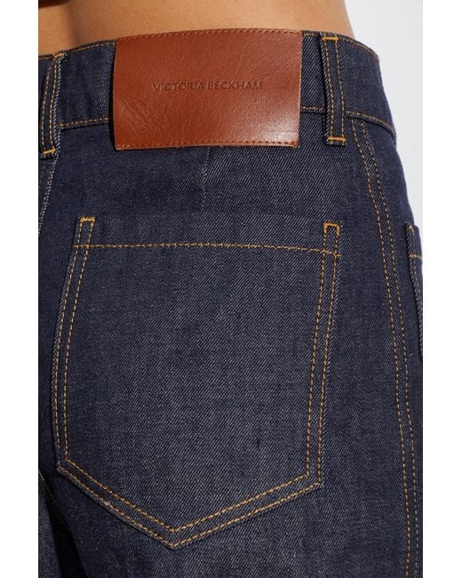 Victoria Beckham Belt Loop Jeans in Blue | Lyst UK