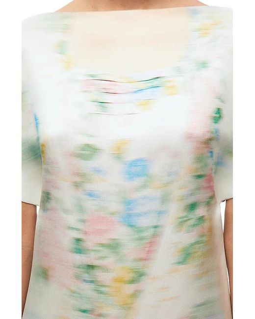 Loewe Medium-Length Dress With Short Sleeves in White | Lyst