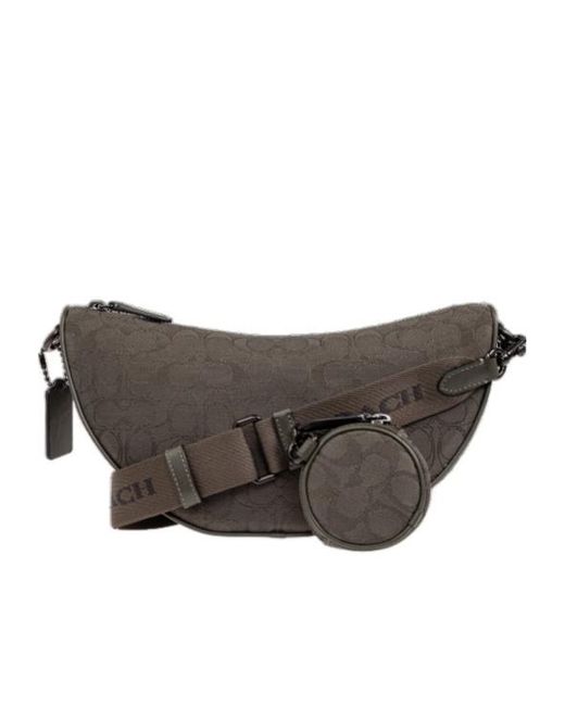 COACH Zipper Shoulder Bag in Gray for Men | Lyst