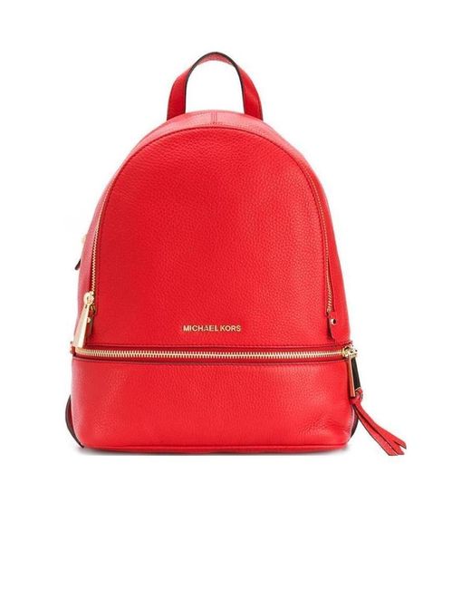 Michael Kors Logo Backpack in Red | Lyst