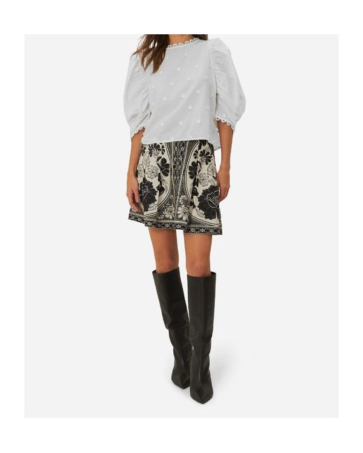 FARM Rio 3D Flower Shirt in White | Lyst