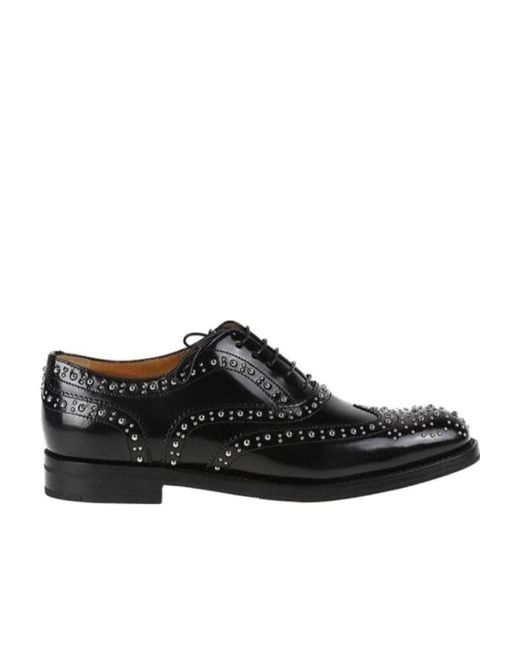 Church's Burwood Polished Studded Brogues in Black | Lyst