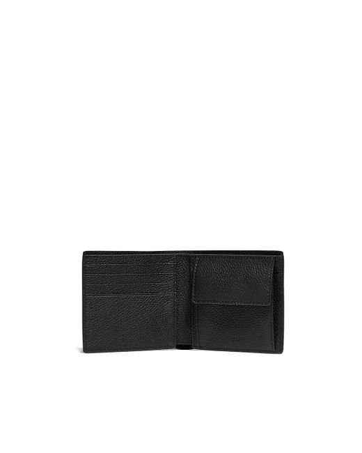 COACH Signature Leather Coin Purse in Black for Men | Lyst