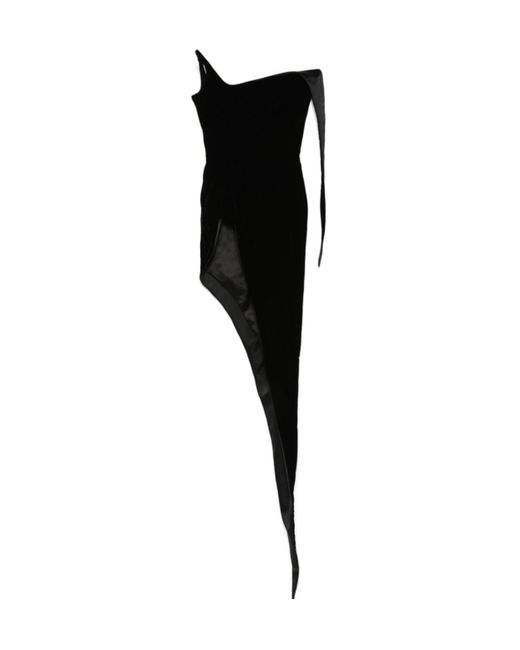 Mugler Spiky Midi Dress in Black | Lyst