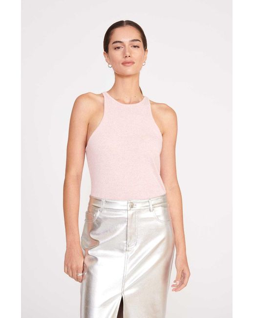 STAUD Logo Skirt in Gray | Lyst