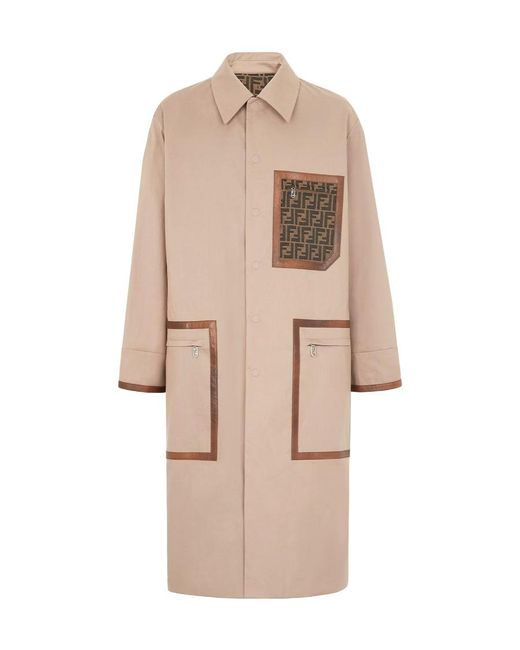 Fendi Single-Breasted Coats in Natural for Men | Lyst