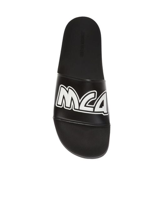 McQ Logo Flip-Flops in Black for Men | Lyst