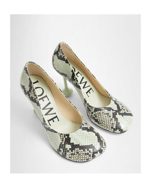 Loewe Embossed High Heels in Metallic | Lyst