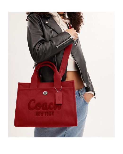 COACH Script Embroidered Cargo Tote Bag | Lyst