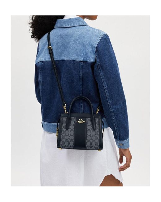 COACH Andrea Jacquard Shoulder Bag in Black | Lyst