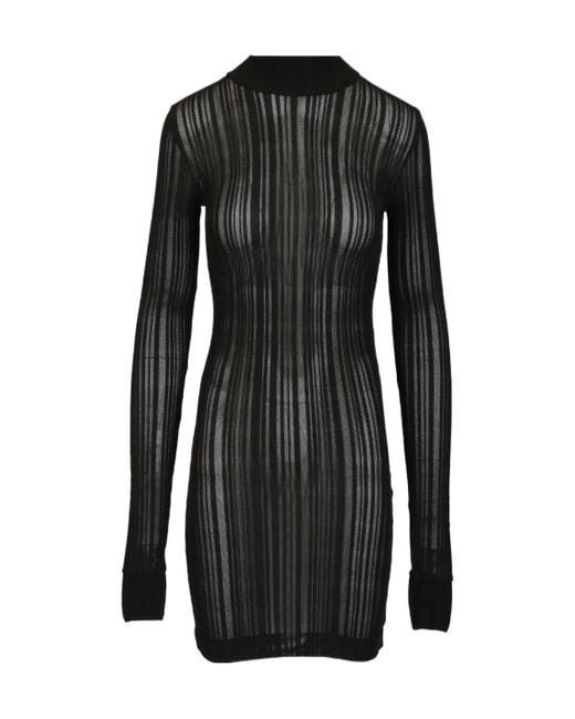 Amazuìn Lydia Ribbed Mini Dress in Black | Lyst