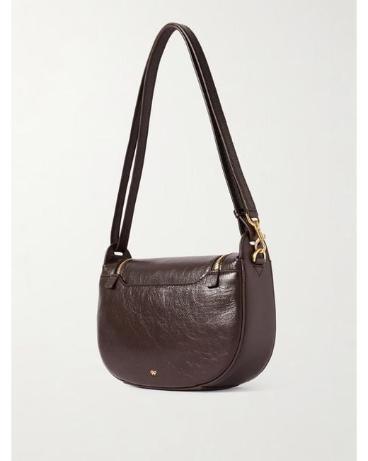 Anya Hindmarch Leather Crescent Underarm Bag in Brown | Lyst UK