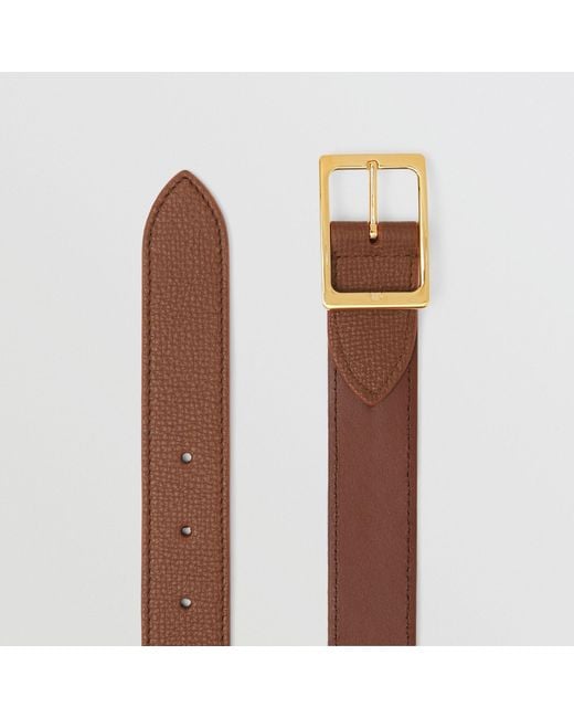 Burberry Double-Sided House Checked Belt in Brown | Lyst