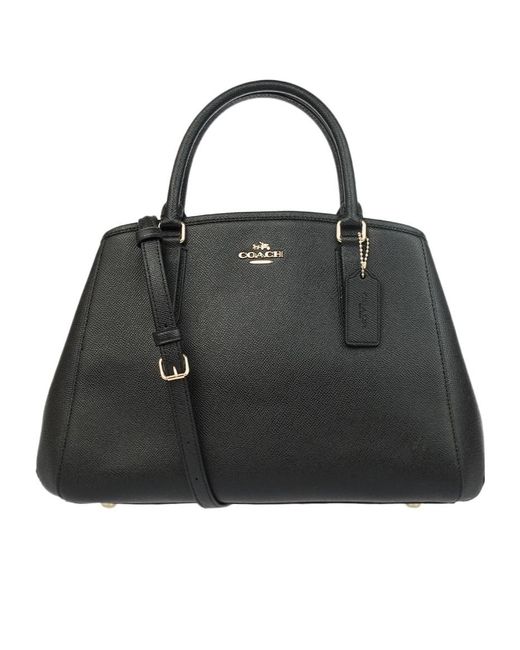 COACH Double Handle Shoulder Bag in Black | Lyst