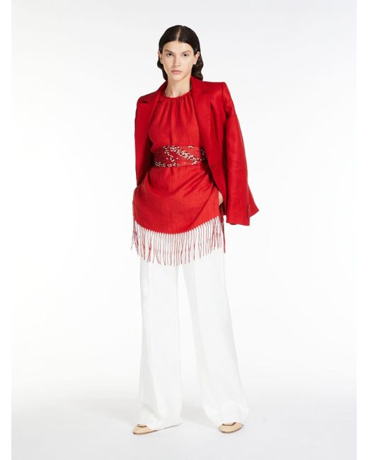 Max Mara Logo Blazer in Red | Lyst