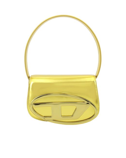 DIESEL 1Dr-Iconic Leather Shoulder Bag in Yellow | Lyst