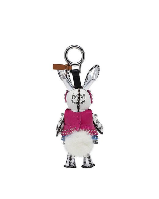 MCM Rabbit Key Chain in Pink for Men | Lyst