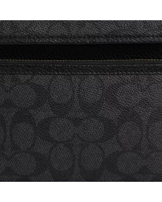 COACH Sullivan's Signature Canvas Clamshell Crossbody Bag in Black for ...